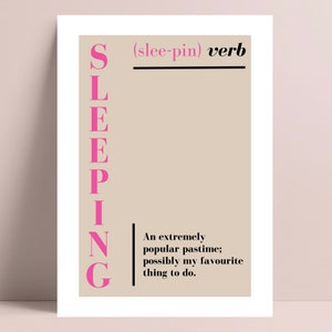 Bedroom Posters, Text Posters, Typography Art, Sleeping Quote Print ...