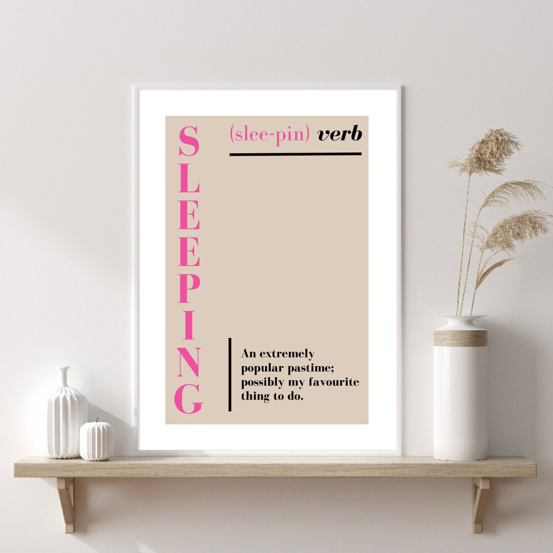 Bedroom Posters, Text Posters, Typography Art, Sleeping Quote Print ...