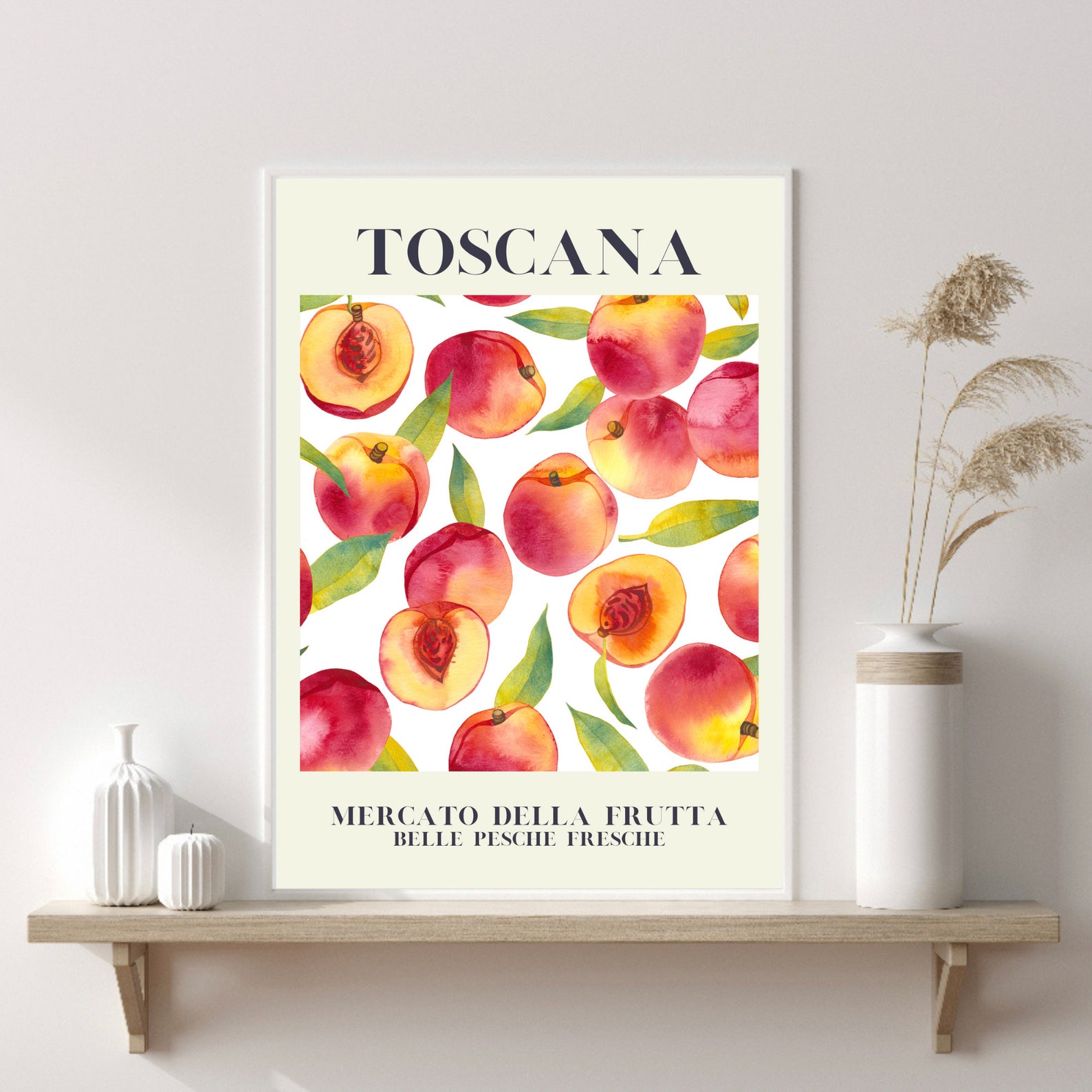 Tuscany Wall Art Print, Toscana Wall Poster, Fruit Market Poster ...