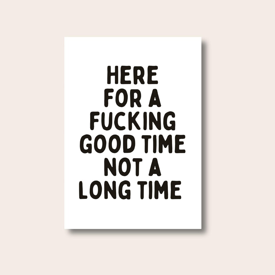 Typography Poster, Quote Text Poster, Good Times Print, Art Print ...