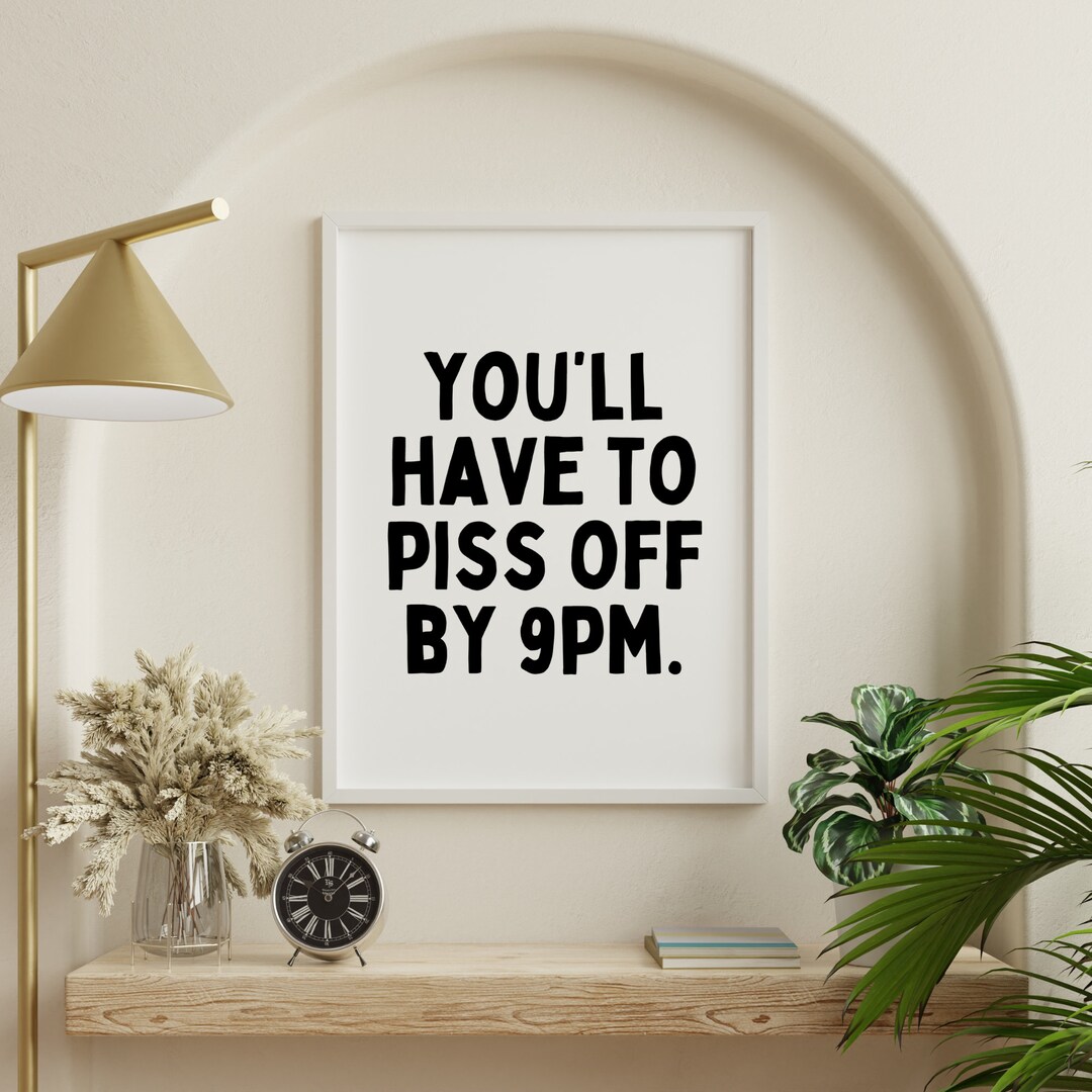 Typography Poster, Quote Text Poster, 9pm, Fun Quotes, Modern Print ...