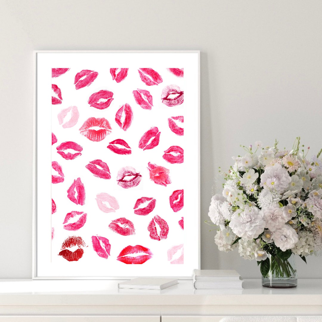 Lips Art Print, Lips Wall Art, Lips Poster, Lips Print, Aesthetic ...