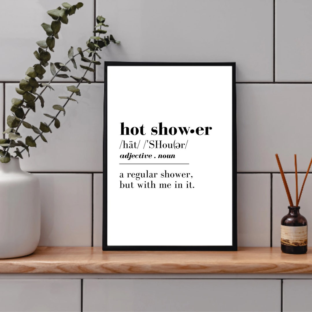 Bathroom Prints Shower Definition Bathroom Poster Bathroom Wall at ...