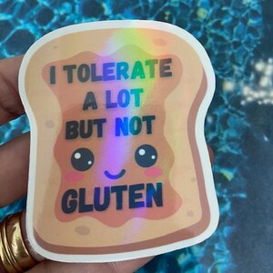 Gluten Intolerant Stickers | Laptop Sticker | Water Bottle Sticker ...