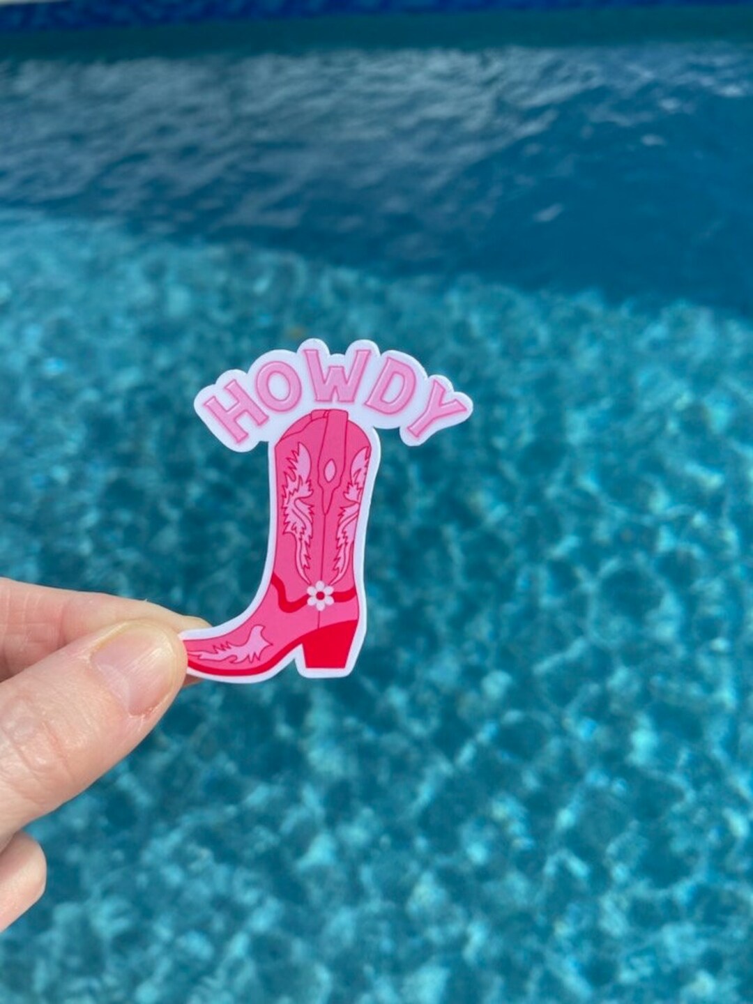 Howdy Cowgirl Country Cowgirl Boot Sticker, Laptop Sticker Aesthetic ...