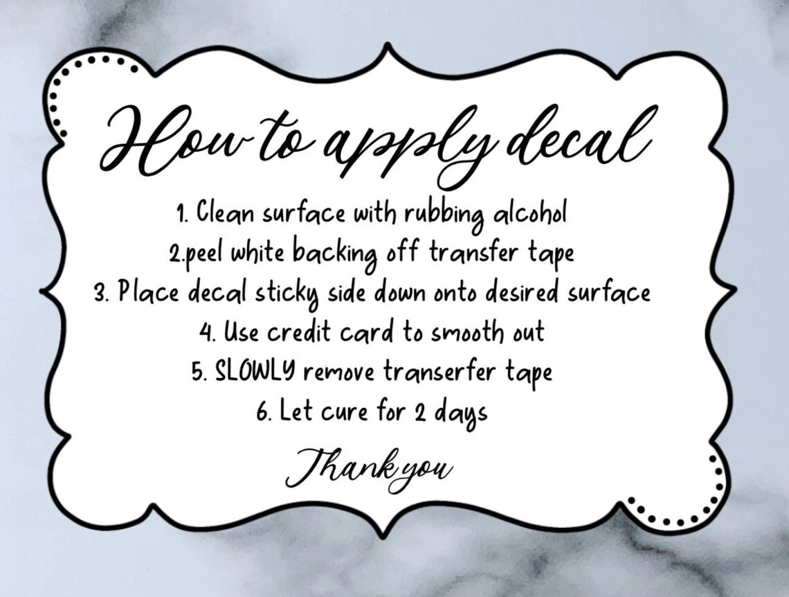 Apply Decal Svg How to Apply Decal Svg Decal Application Instructions ...