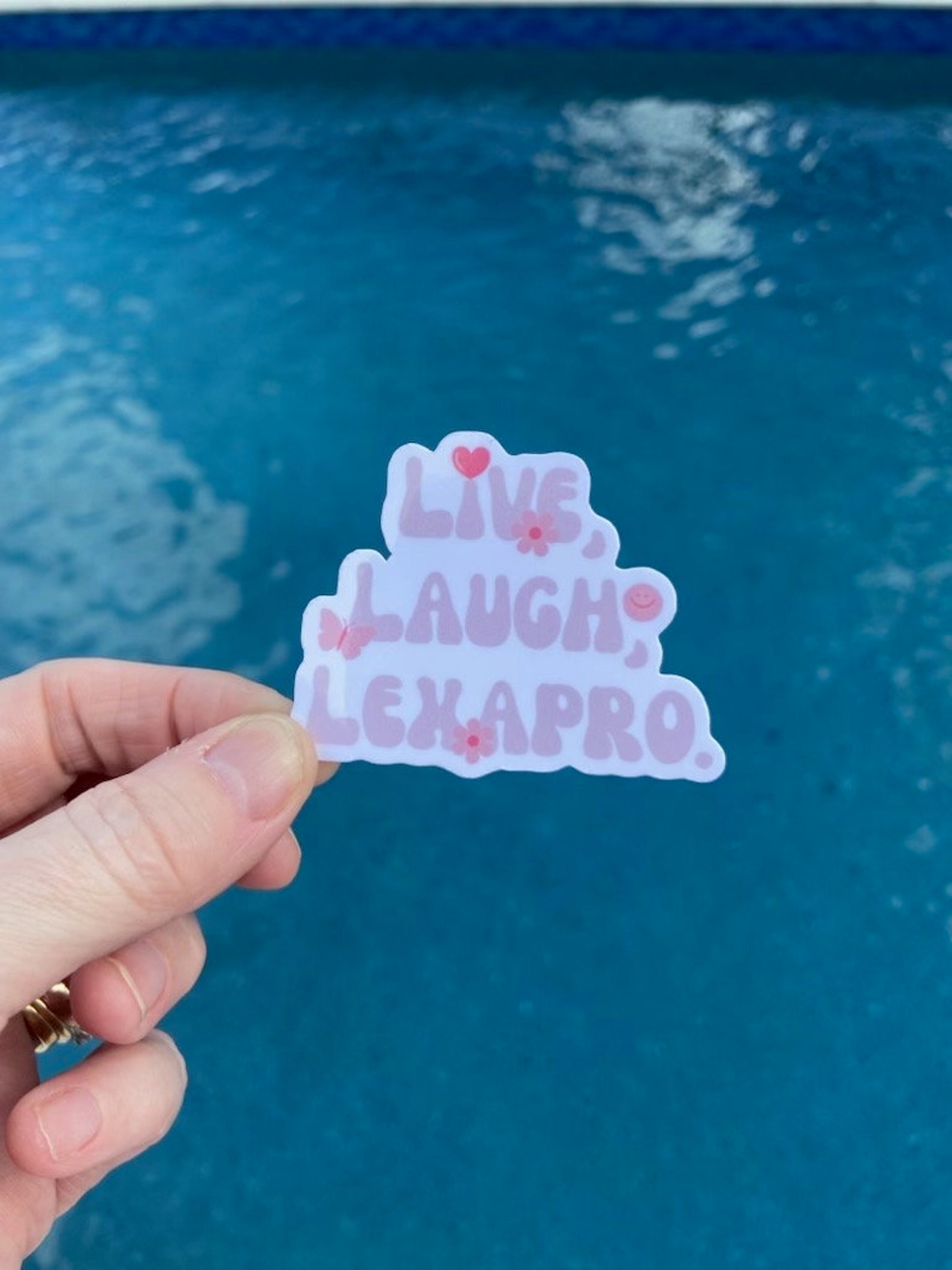 Live Laugh Love Lexapro Funny Quote Stickers | Laptop Sticker Aesthetic ...