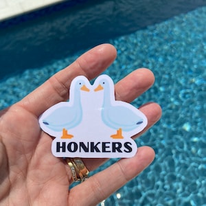 Silly Goose Honkers Vinyl Sticker | Waterproof Laptop Decal - Etsy