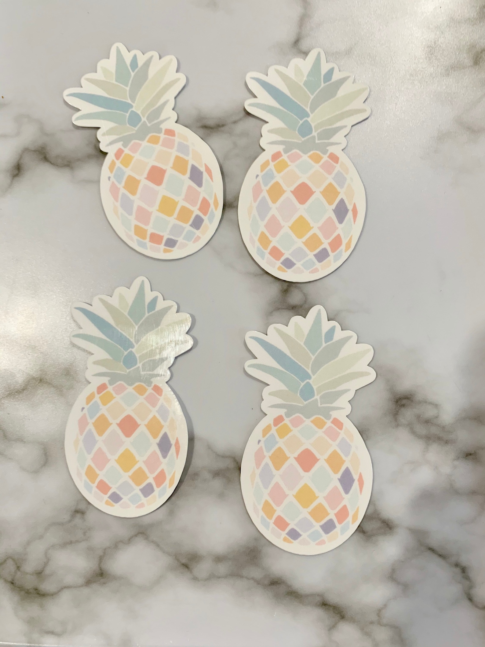 Pastel Pineapple Sticker | Waterproof Vinyl Decal - Etsy