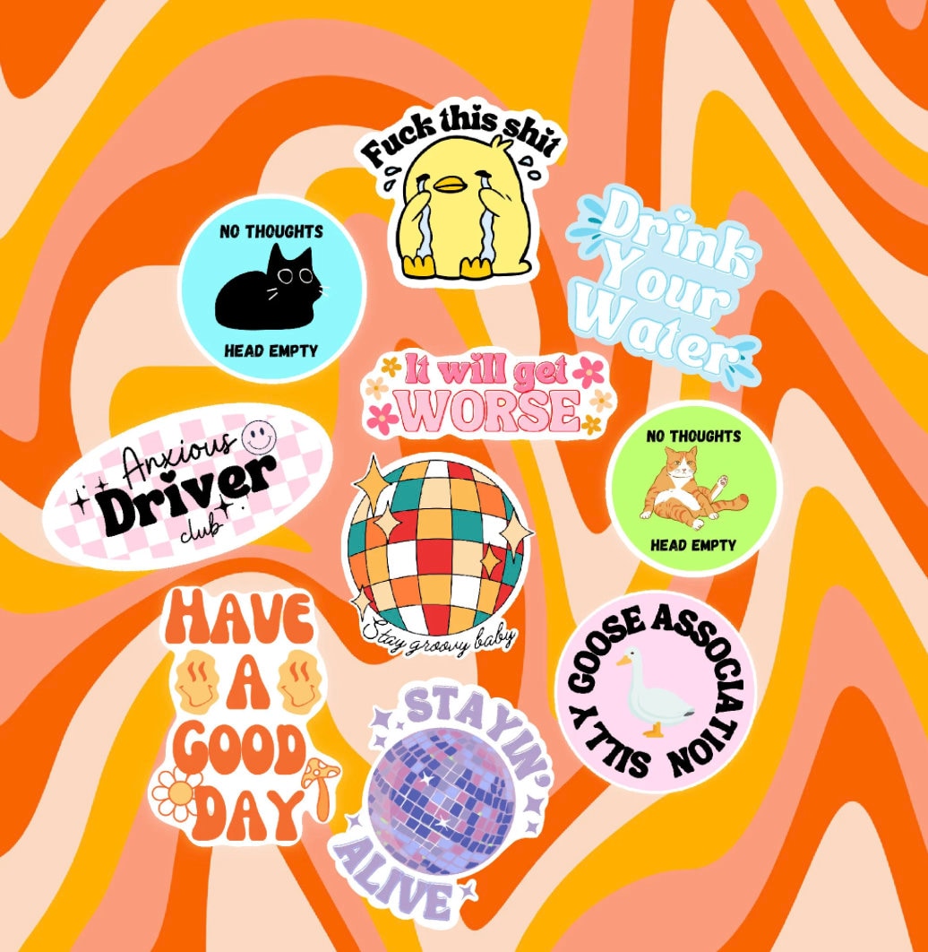 Mystery Sticker Pack, Waterproof Vinyl Decals, Laptop Stickers - Etsy