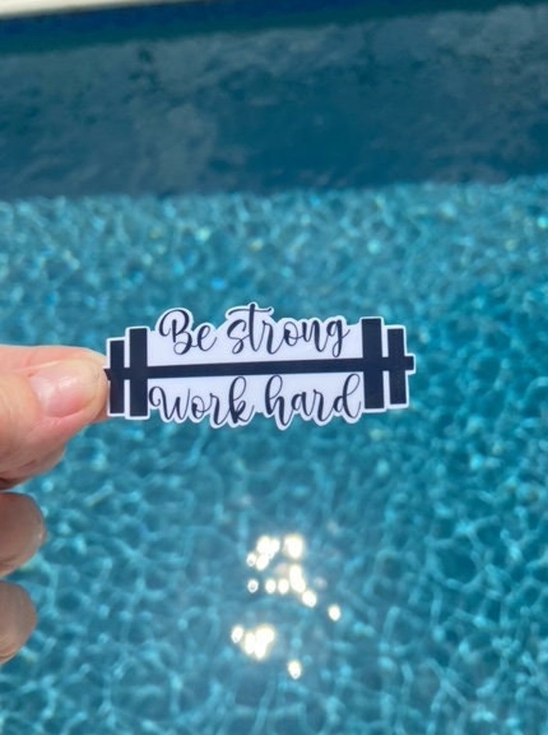 Be Strong Work Hard Weight Barbell Dumbbell Gym Quote Positive Quote ...