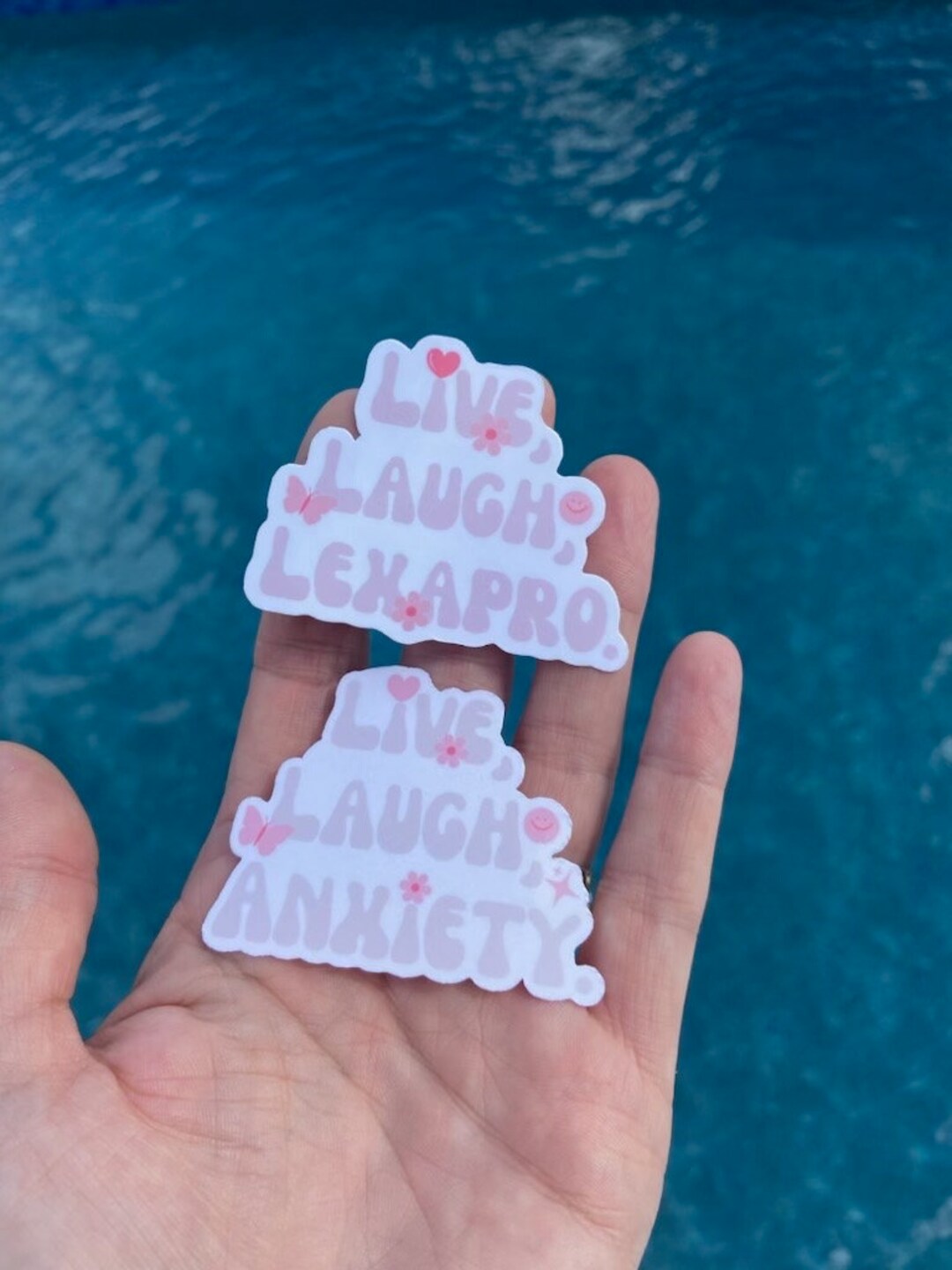 Live Laugh Love Lexapro Funny Quote Stickers | Laptop Sticker Aesthetic ...