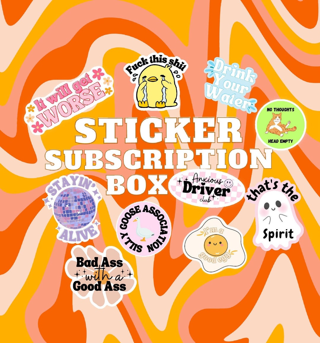 Monthly Sticker Subscription Box 5 Stickers PLUS 1 New Stickers ...