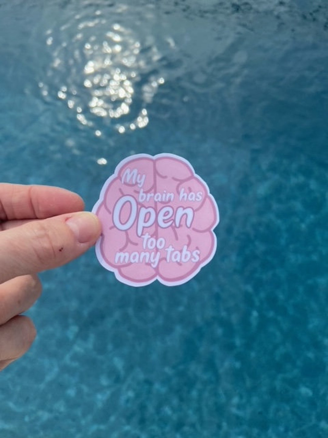 My Brain Has Too Many Tabs Open Sticker, Funny Sticker, Cute Sticker ...