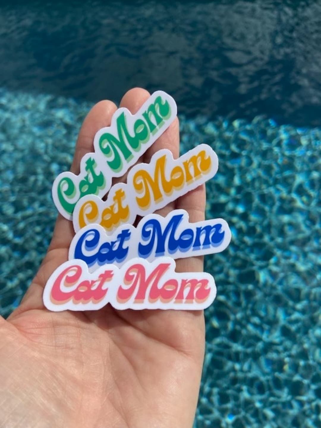 Cat Mom Sticker, Funny Cat Sticker, Cute Cat Sticker , Laptop Sticker ...