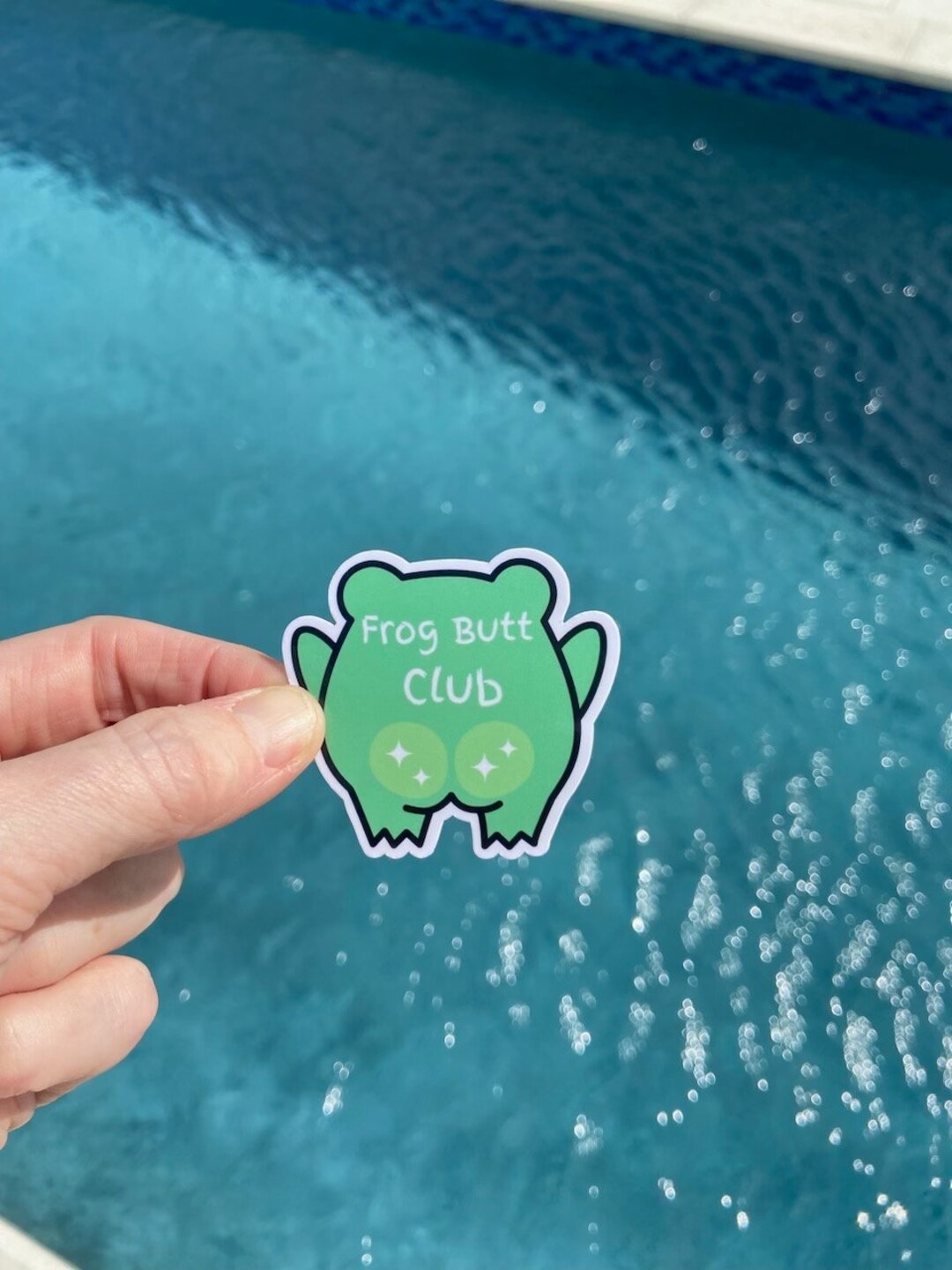 Frog Butt Club Funny Sticker Laptop Stickers Funny Frog Stickers Sarcasm Laptop Decal