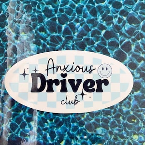 Anxious Driver Sticker, Caution Anxious Driver, I Hate Driving, Car ...
