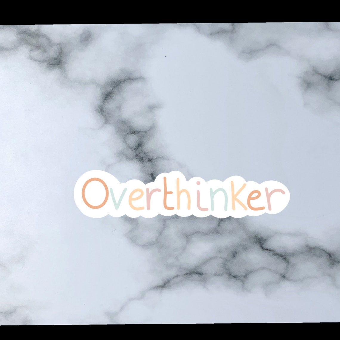 Overthinker Sticker Quote Laptop Aesthetic Stickers - Etsy