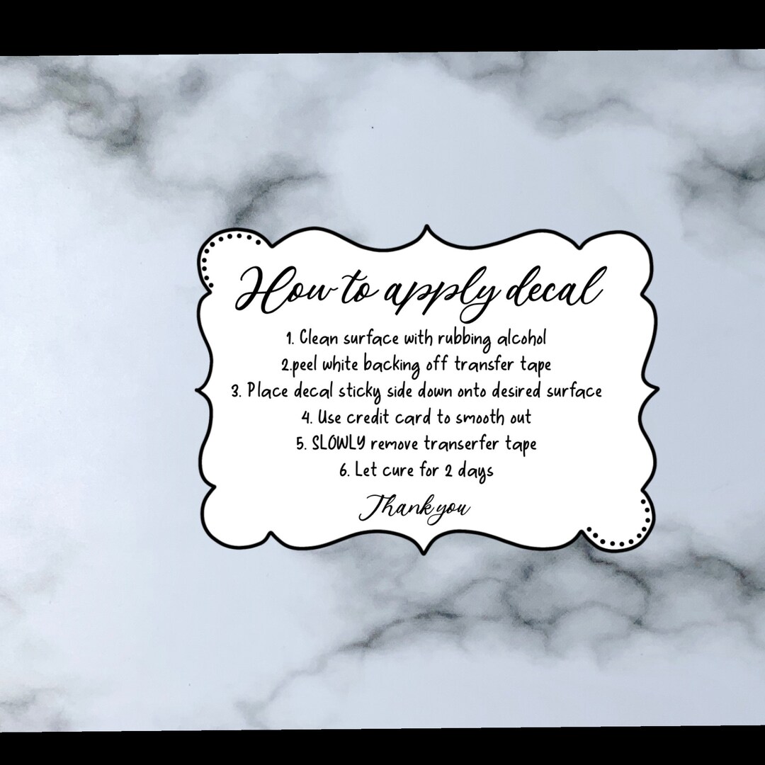 Apply Decal Svg How to Apply Decal Svg Decal Application Instructions ...