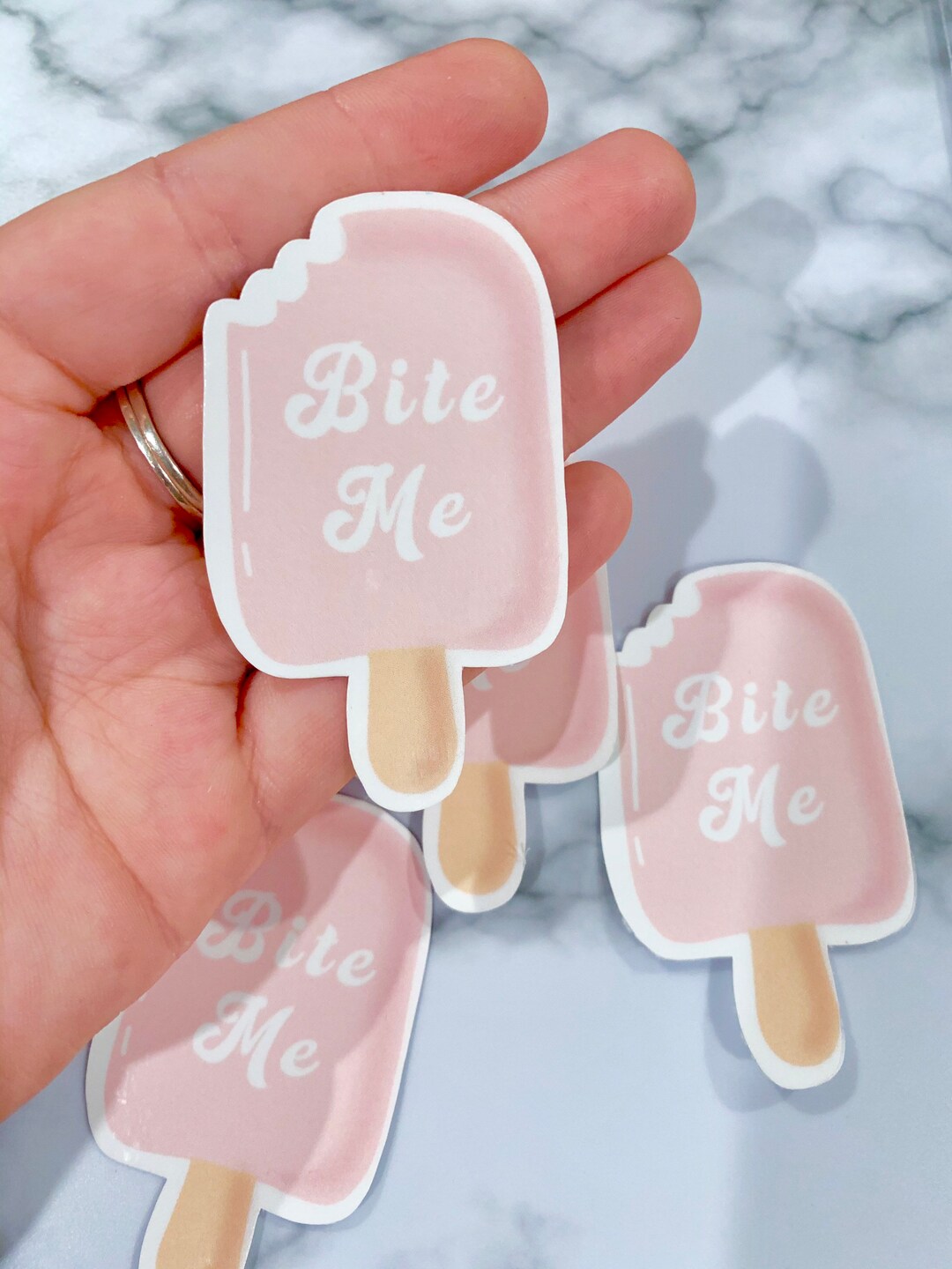 Bite Me Lollipop Sticker Pink Summer Stickers Laptop Stickers - Etsy