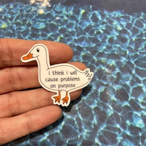 I Think I Will Cause Problems on Purpose Stickers | Laptop Sticker ...