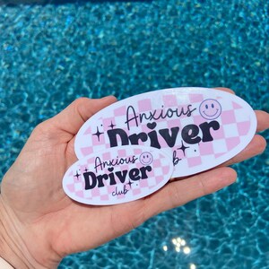Anxious Driver Sticker, Caution Anxious Driver, I Hate Driving, Car ...