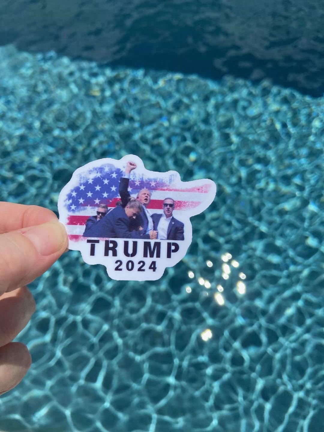 Donald Trump Fight for America Sticker, Trump Fight Sticker America ...