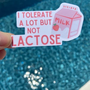 Lactose Intolerant Laptop Stickers, Funny Stickers, Sarcasm Laptop ...