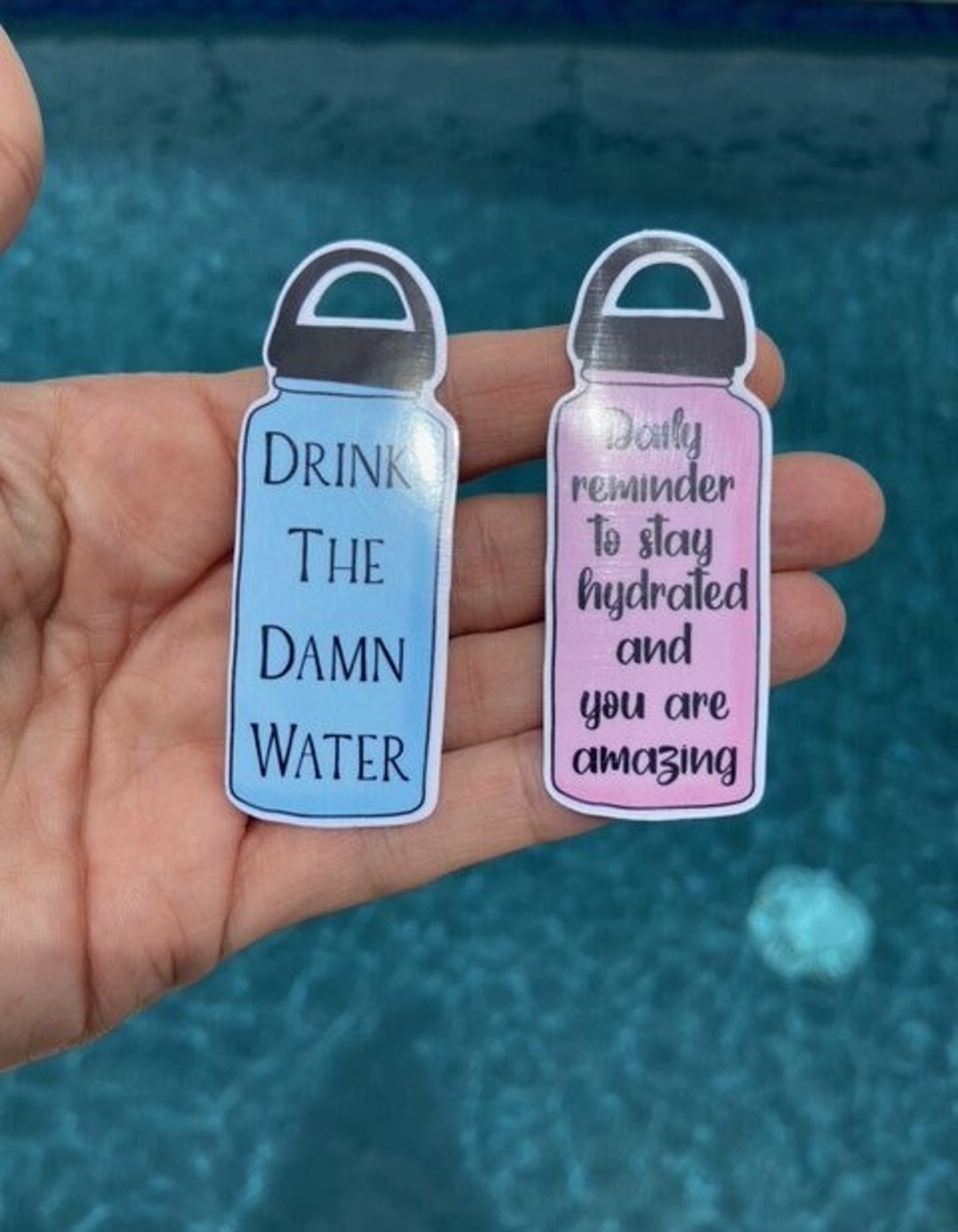 Drink the Damn Water Stickers | Funny Sticker Motivational Sticker ...