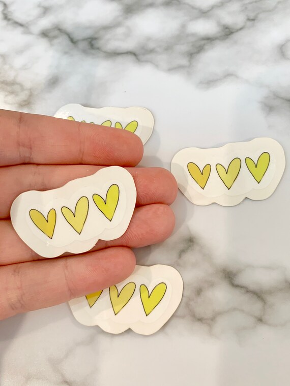 Yellow Heart Watercolor VSCO Sticker Laptop Sticker Aesthetic - Etsy