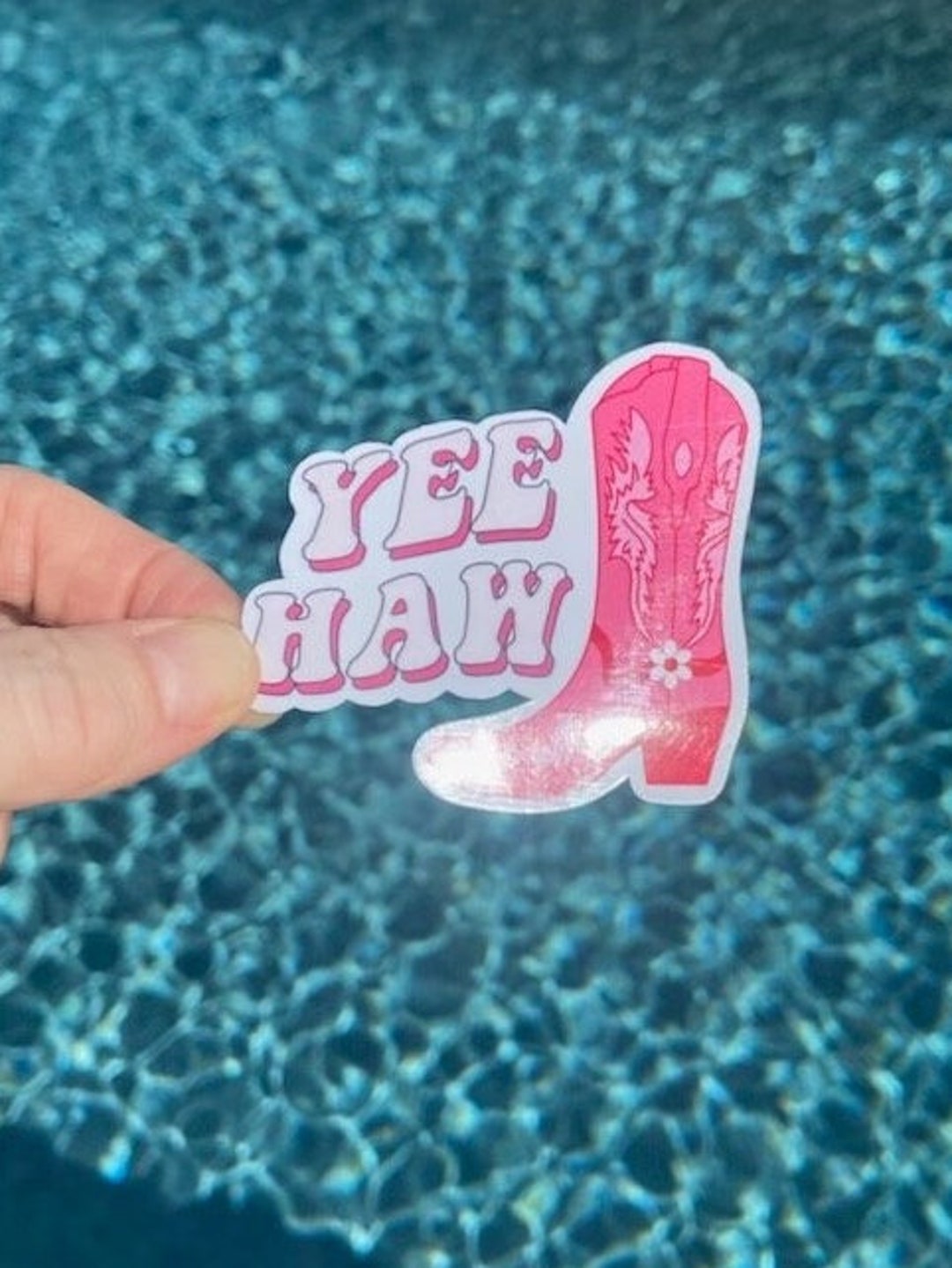 Yee Haw Cowgirl Boot Sticker Laptop Sticker Aesthetic Stickers ...