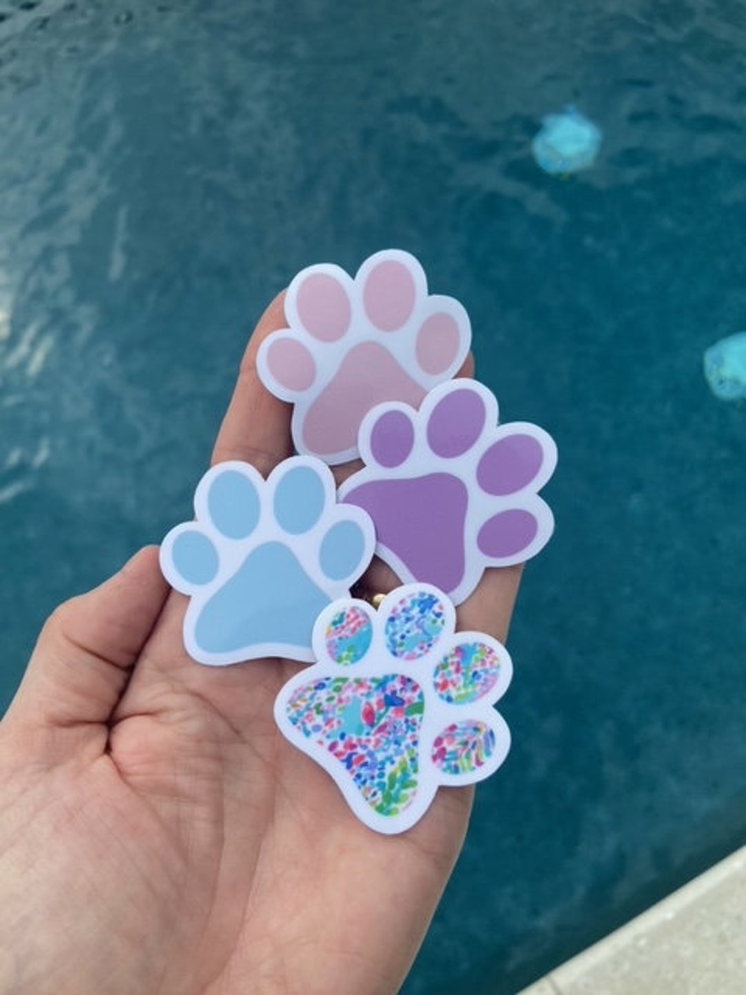 Dog Paw Stickers, Waterproof Vinyl Decal, Laptop Stickers - Etsy