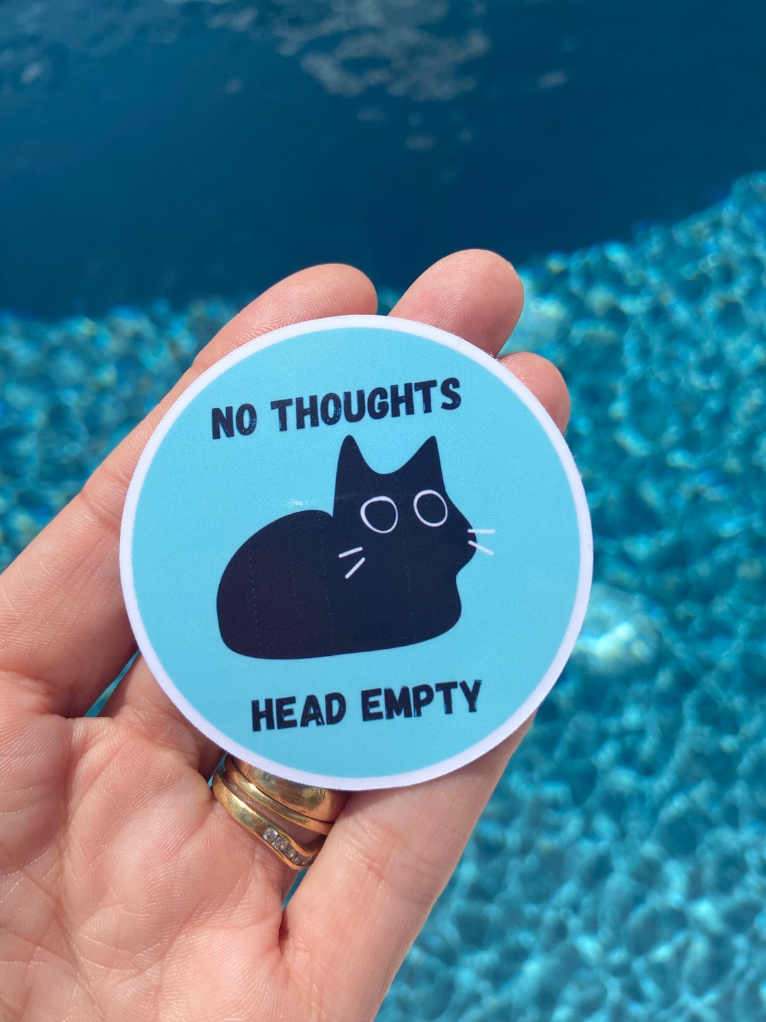 No Thoughts Head Empty / Cat Sticker / Vinyl Sticker / Journaling ...