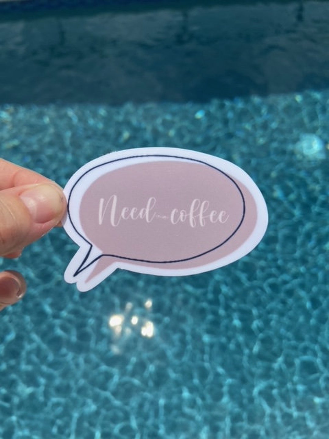 Need Coffee Sticker Bubble Text Quote Sticker Laptop Stickers Aesthetic ...
