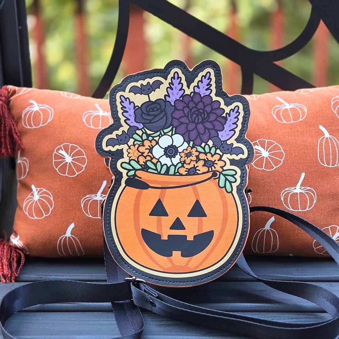 Floral Pumpkin Small Crossbody Bag, Gift for Halloween Lovers - Etsy