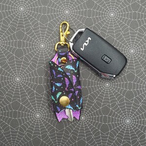 Bat Keychain, Halloween Key Fob, Bat Wing Accessory, Key Keeper, Spooky ...