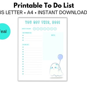 Daily Checklist, Goth Stationery, Cute Ghost, Daily Task List, Creepy ...