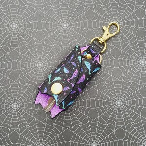 Bat Keychain, Halloween Key Fob, Bat Wing Accessory, Key Keeper, Spooky ...