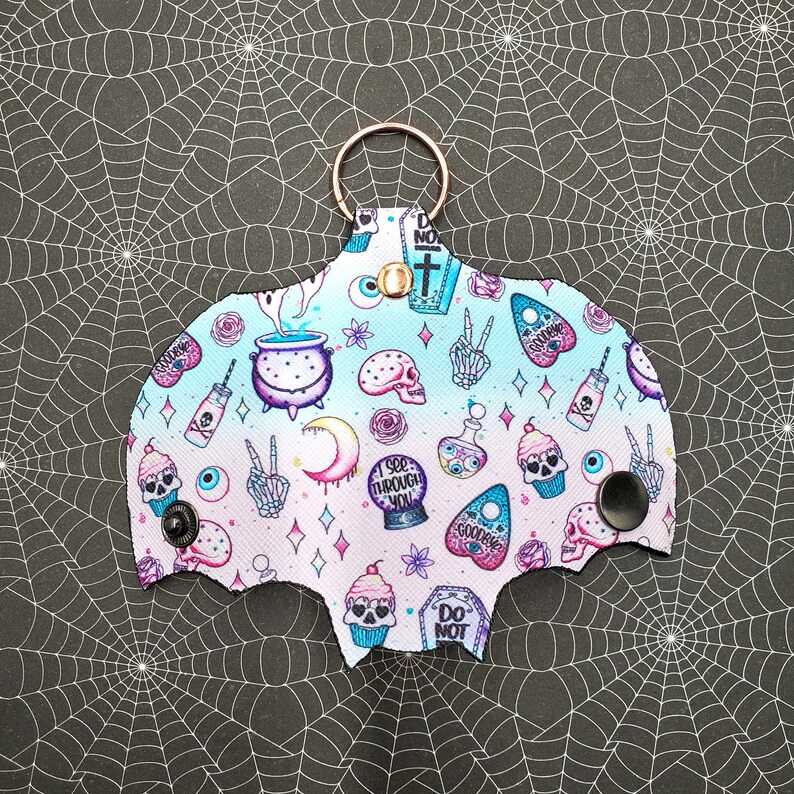 Bat Keychain Halloween Key Fob Bat Wing Accessory Key - Etsy