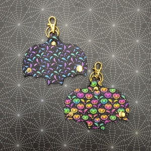 Bat Keychain, Halloween Key Fob, Bat Wing Accessory, Key Keeper, Spooky ...