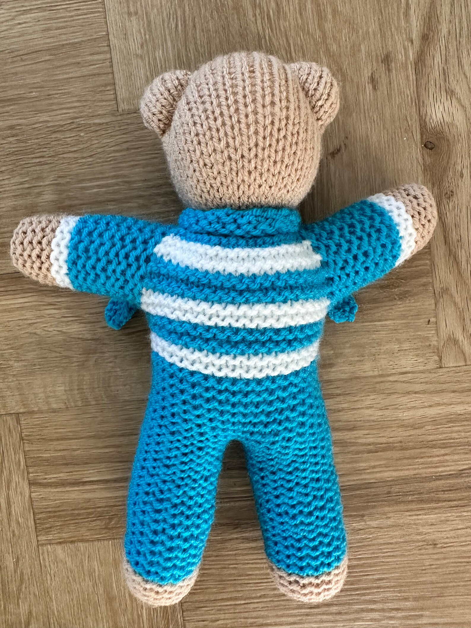 Hand Knitted Teddy Bear - Etsy