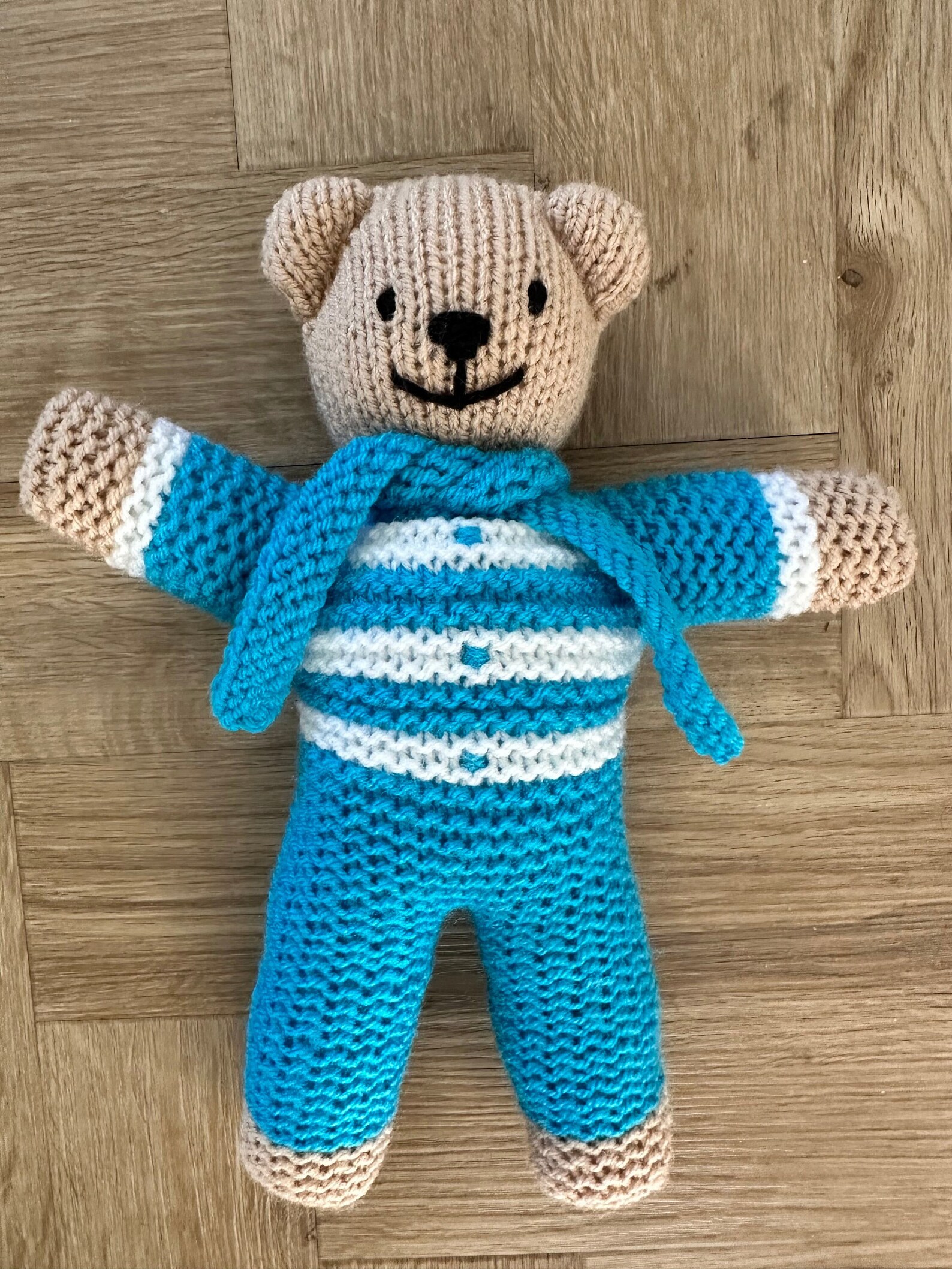 Hand Knitted Teddy Bear - Etsy