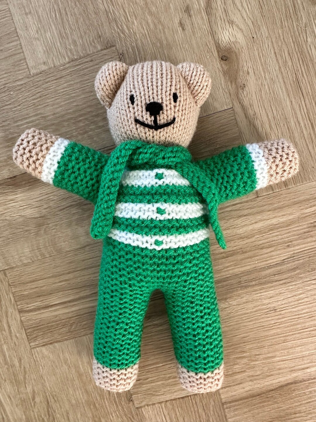 Hand Knitted Teddy Bear - Etsy