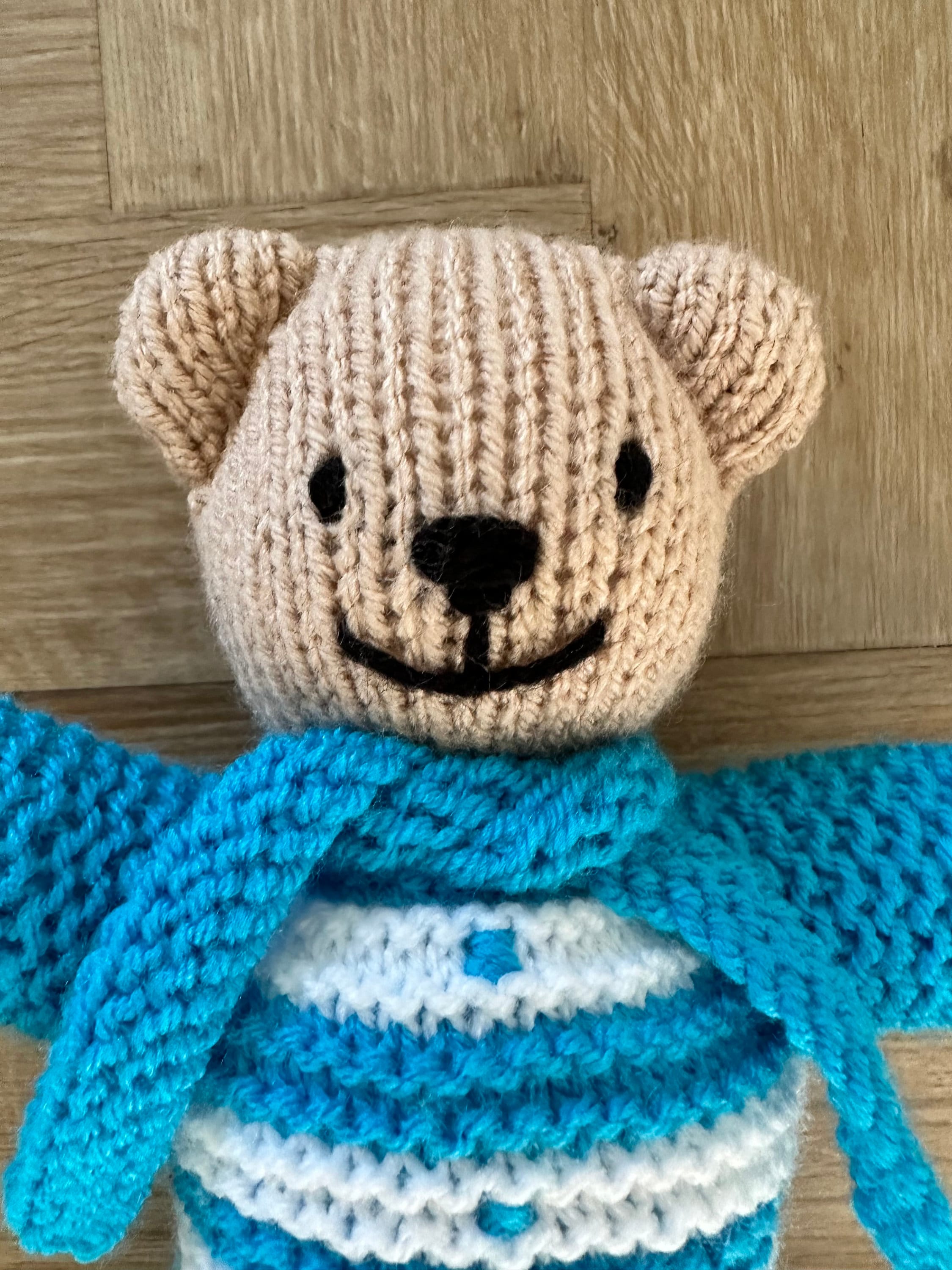 Hand Knitted Teddy Bear - Etsy
