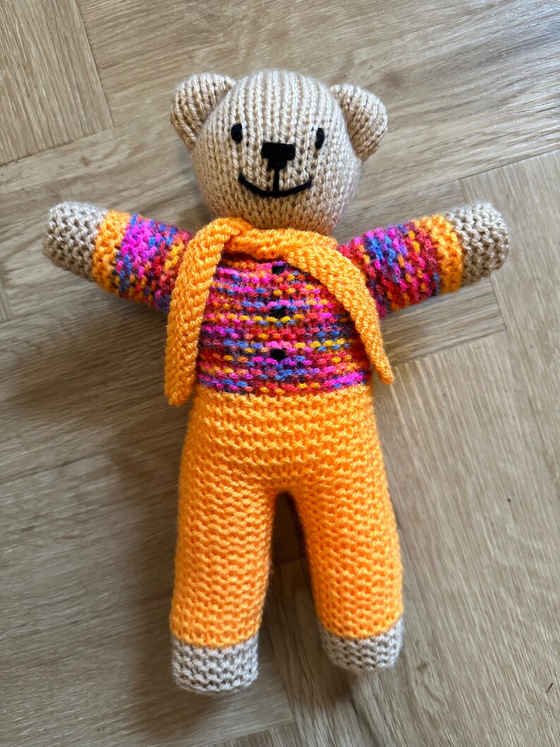 Hand Knitted Teddy Bear - Etsy UK
