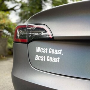 West Coast Best Coast Vinyl Decal – Aesthetic Minimalist Sticker for ...