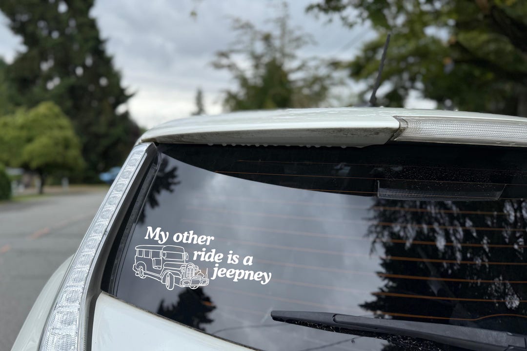 My Other Ride is a Jeepney Decal – Filipino Car Sticker, Jeepney Vinyl ...