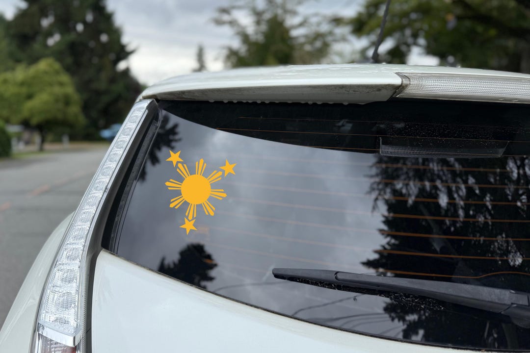 Philippines Flag Decal – Filipino Sun and Stars Sticker for Car, Laptop ...