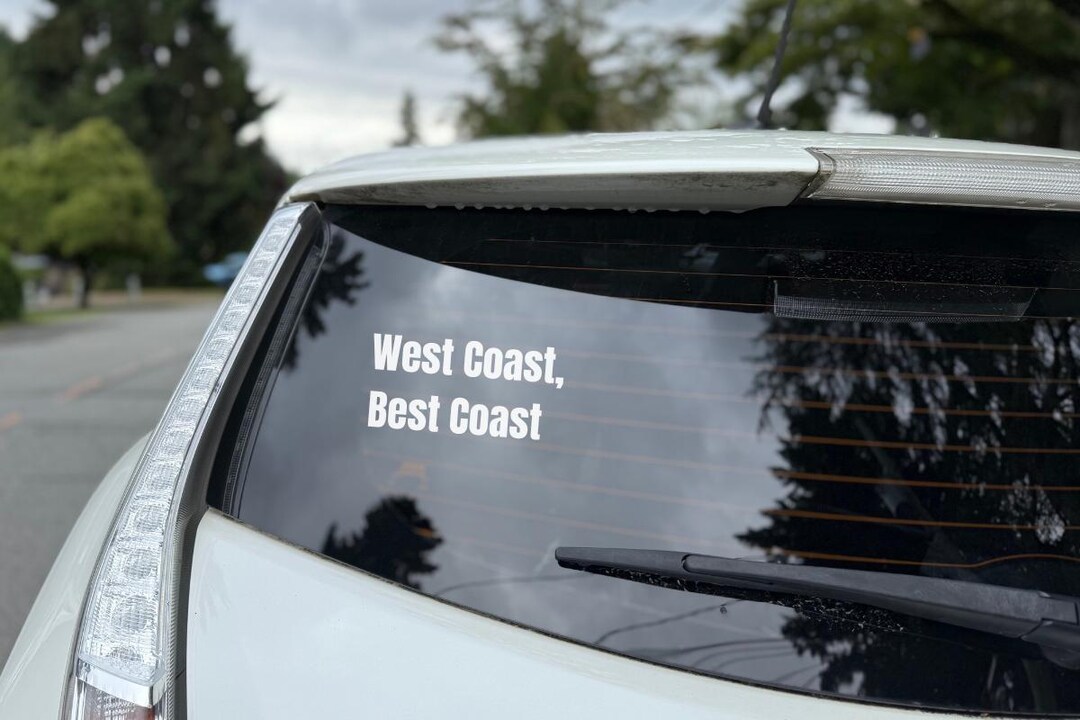 West Coast Best Coast Vinyl Decal – Aesthetic Minimalist Sticker for ...