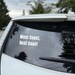 West Coast Best Coast Vinyl Decal – Aesthetic Minimalist Sticker for ...